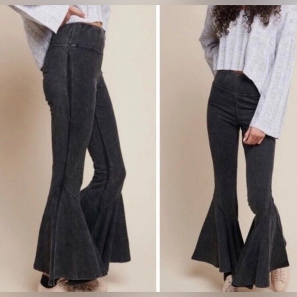 EARTHBOUND | Pants & Jumpsuits | Earthbound Flower Child Boho Flare Leg ...